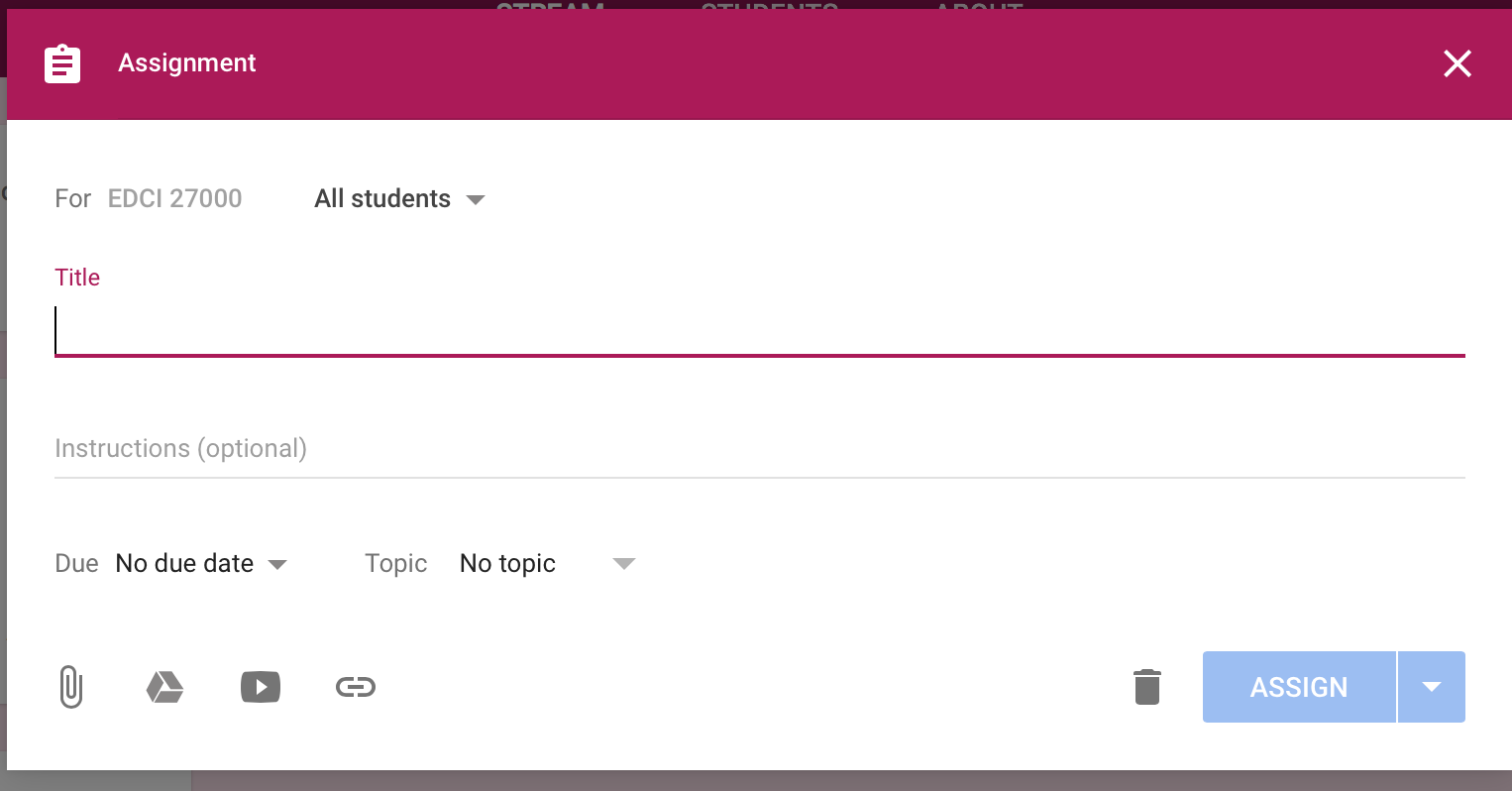 Google Classroom Assignment